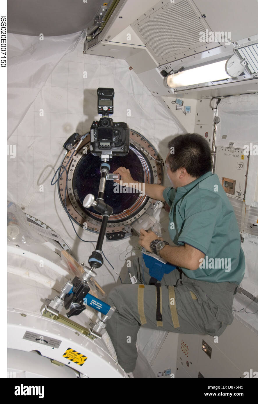 International Space Station in orbit showing solar arrays, modules, and ...