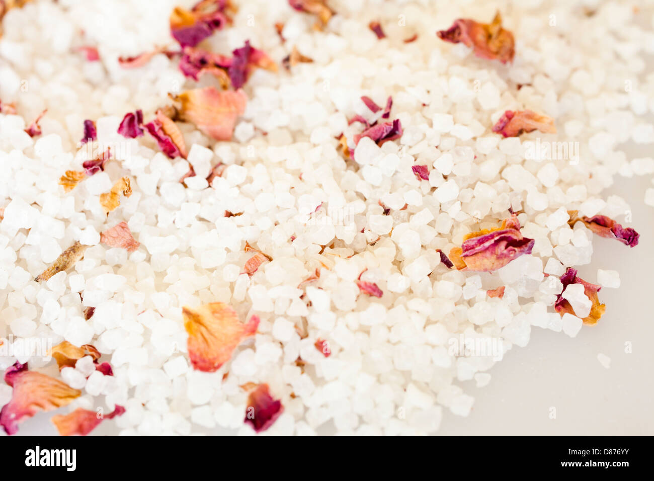 bath salt with rose petals Stock Photo - Alamy