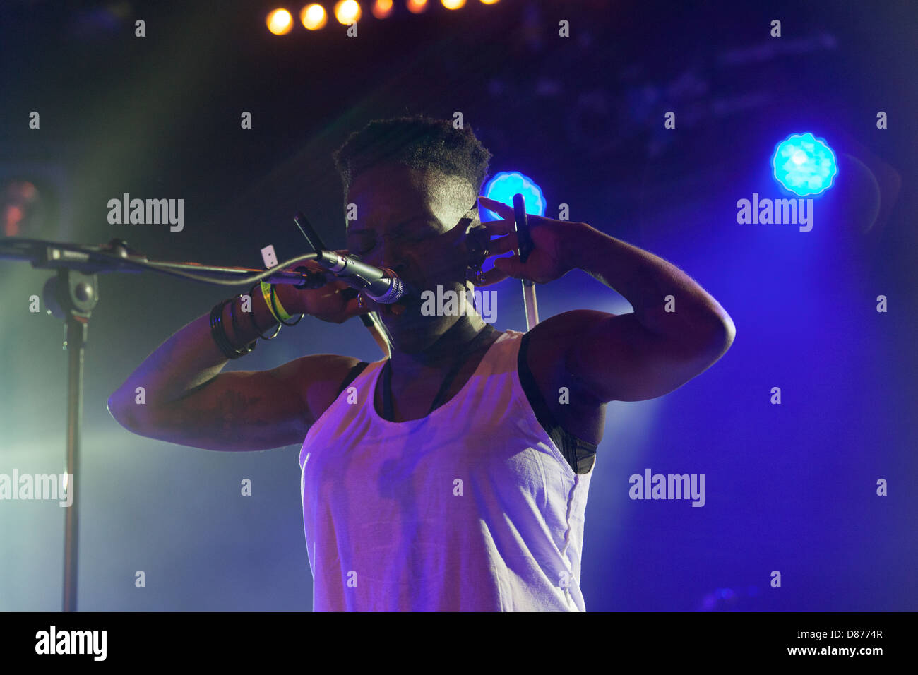 Light Asylum performing at All Tomorrows Parties,11th May 2013, Pontins ...