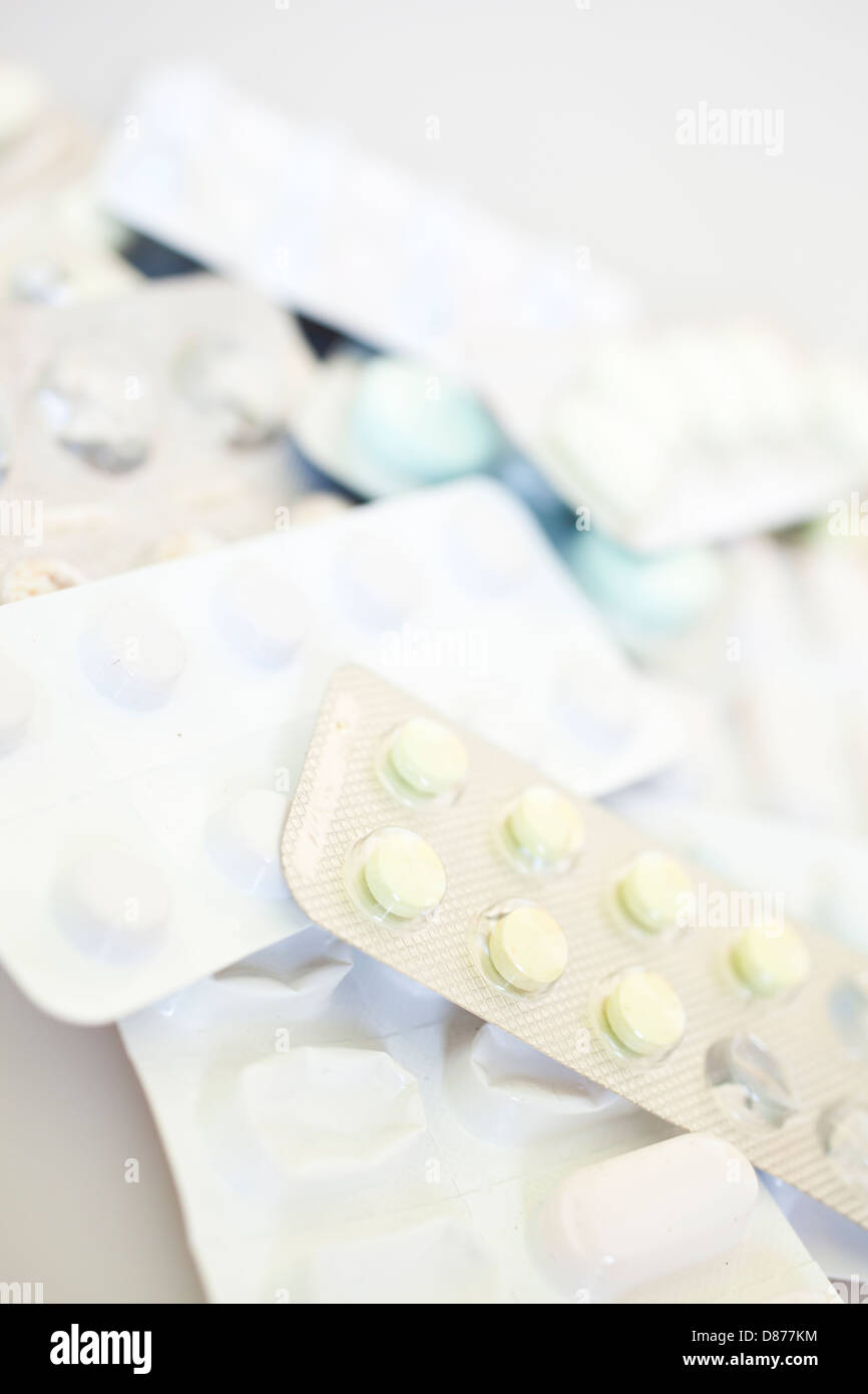 close up of multiple medicines Stock Photo - Alamy