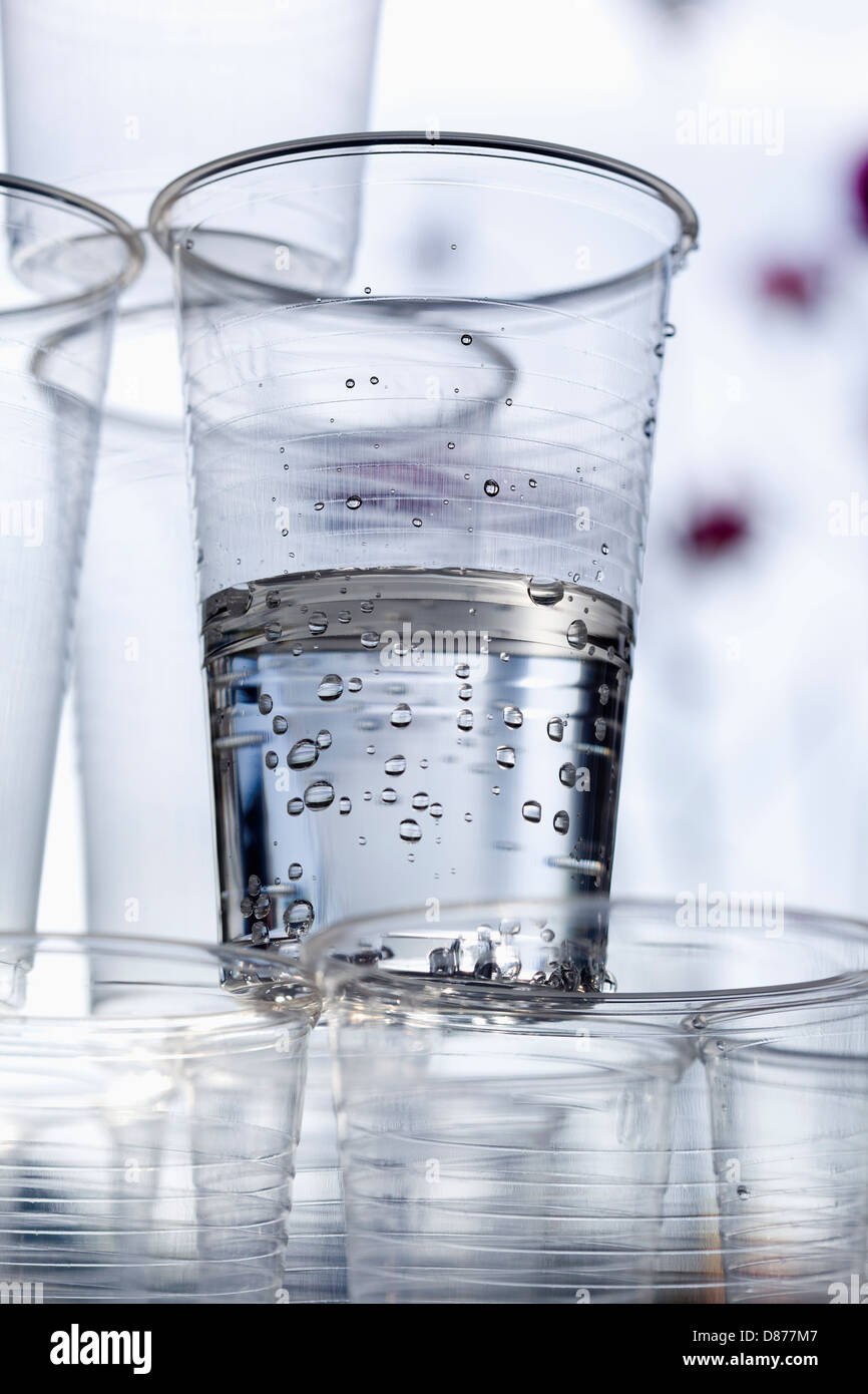 Glass of water with bubbles, close up Stock Photo - Alamy