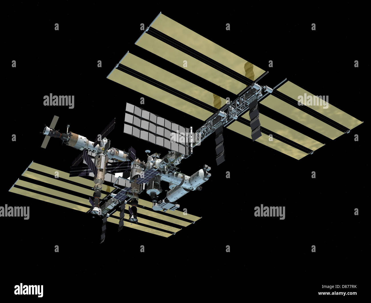 ISS after completion (as of June 2006).jpg Stock Photo - Alamy