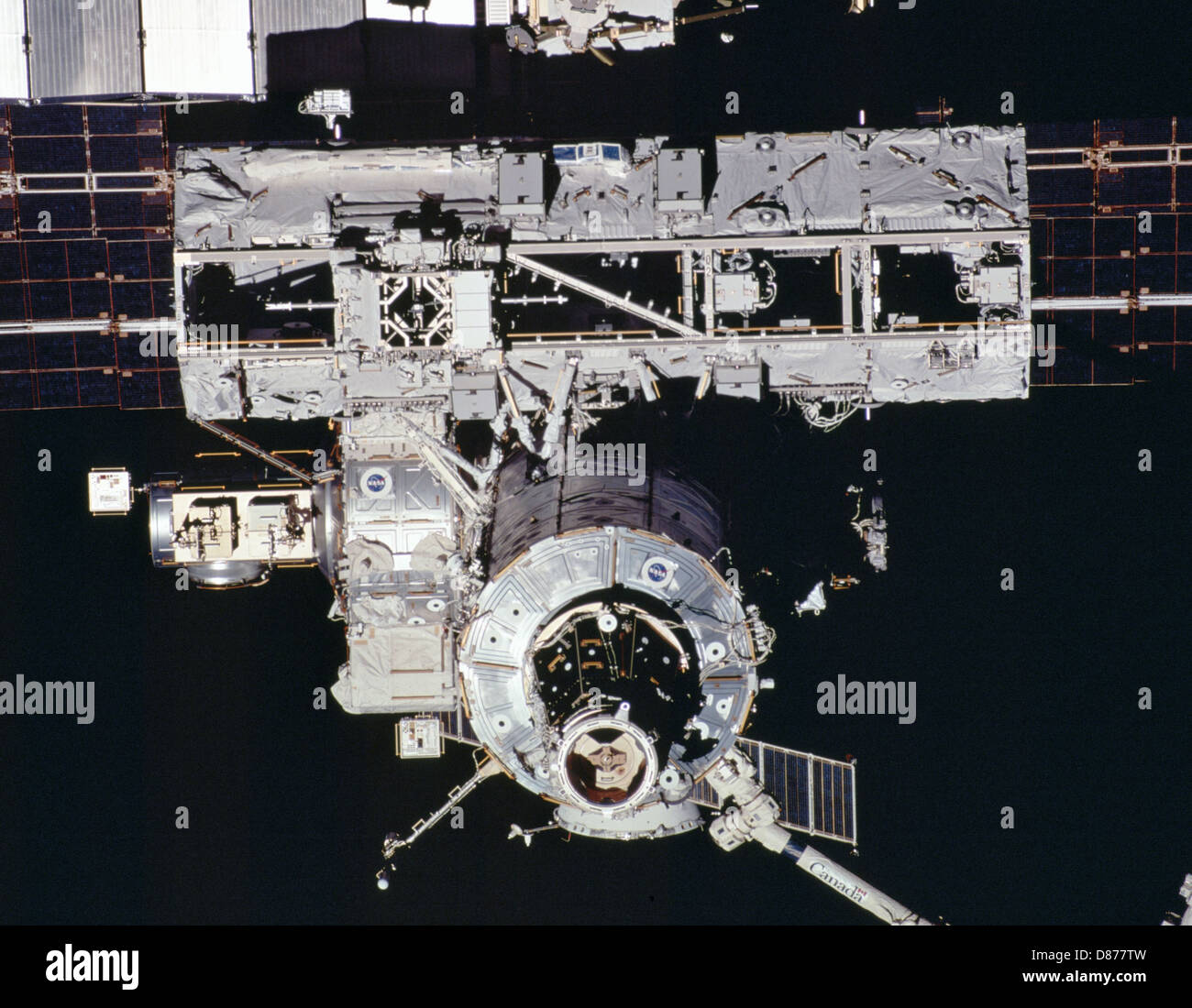The International Space Station (ISS) is shown after the installation ...