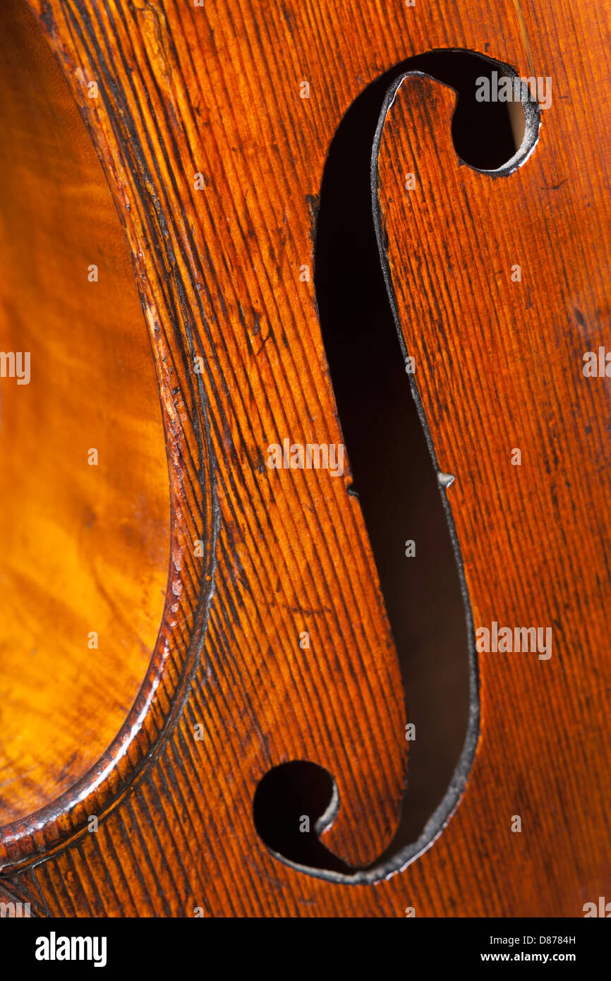 Violin from 19th century, close up Stock Photo - Alamy