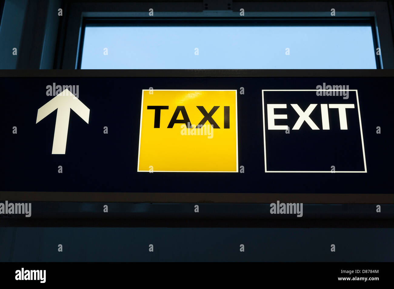 Germany, Bavaria, Munich, Sign over door showing direction to exit ...