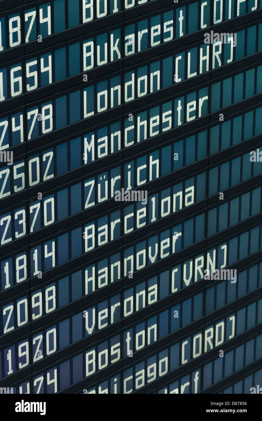 Germany, Arrival departure board at airport Stock Photo - Alamy