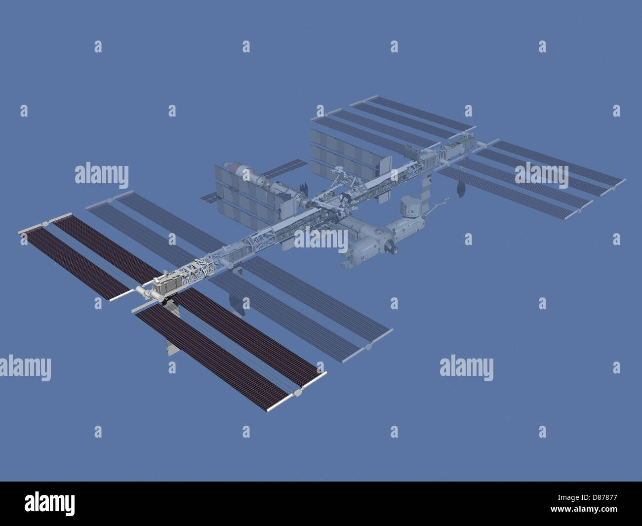 This image captures the International Space Station (ISS) in orbit ...