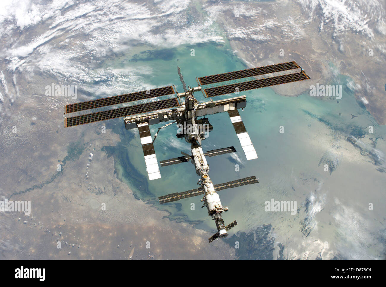 The International Space Station (ISS), shown in this image from August ...