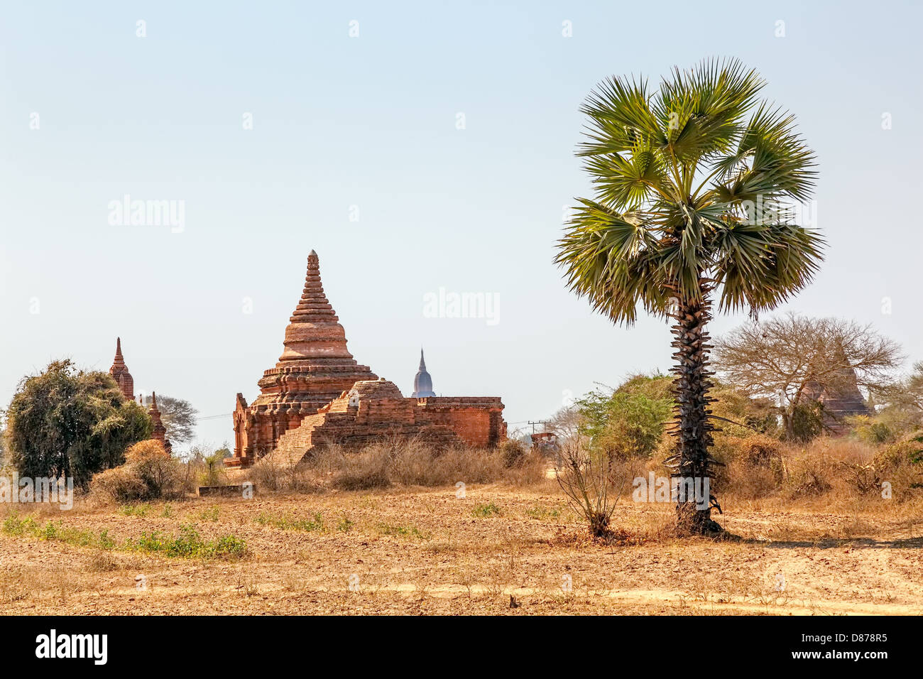 Bagan panorama with old pagoda Stock Photo - Alamy