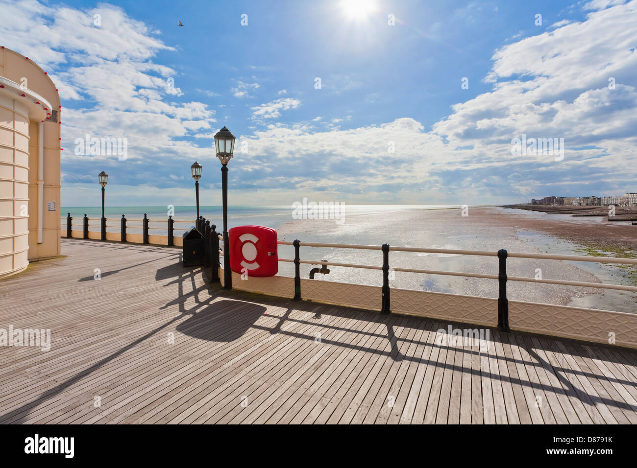 England, Sussex, View of beach at Worthing Pier Stock Photo - Alamy