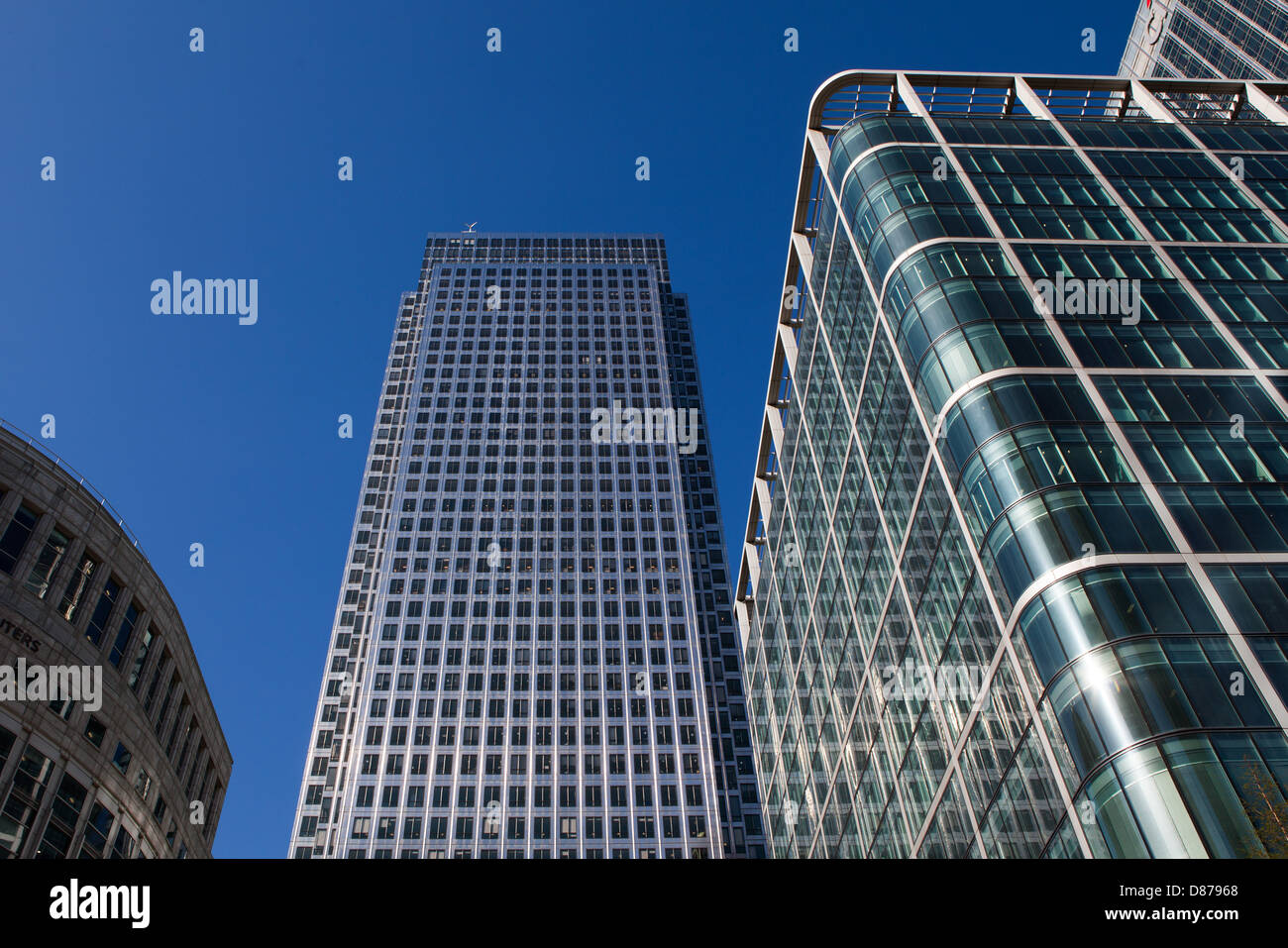 London city skyscrapers set against a clear blue sky, UK Stock Photo ...