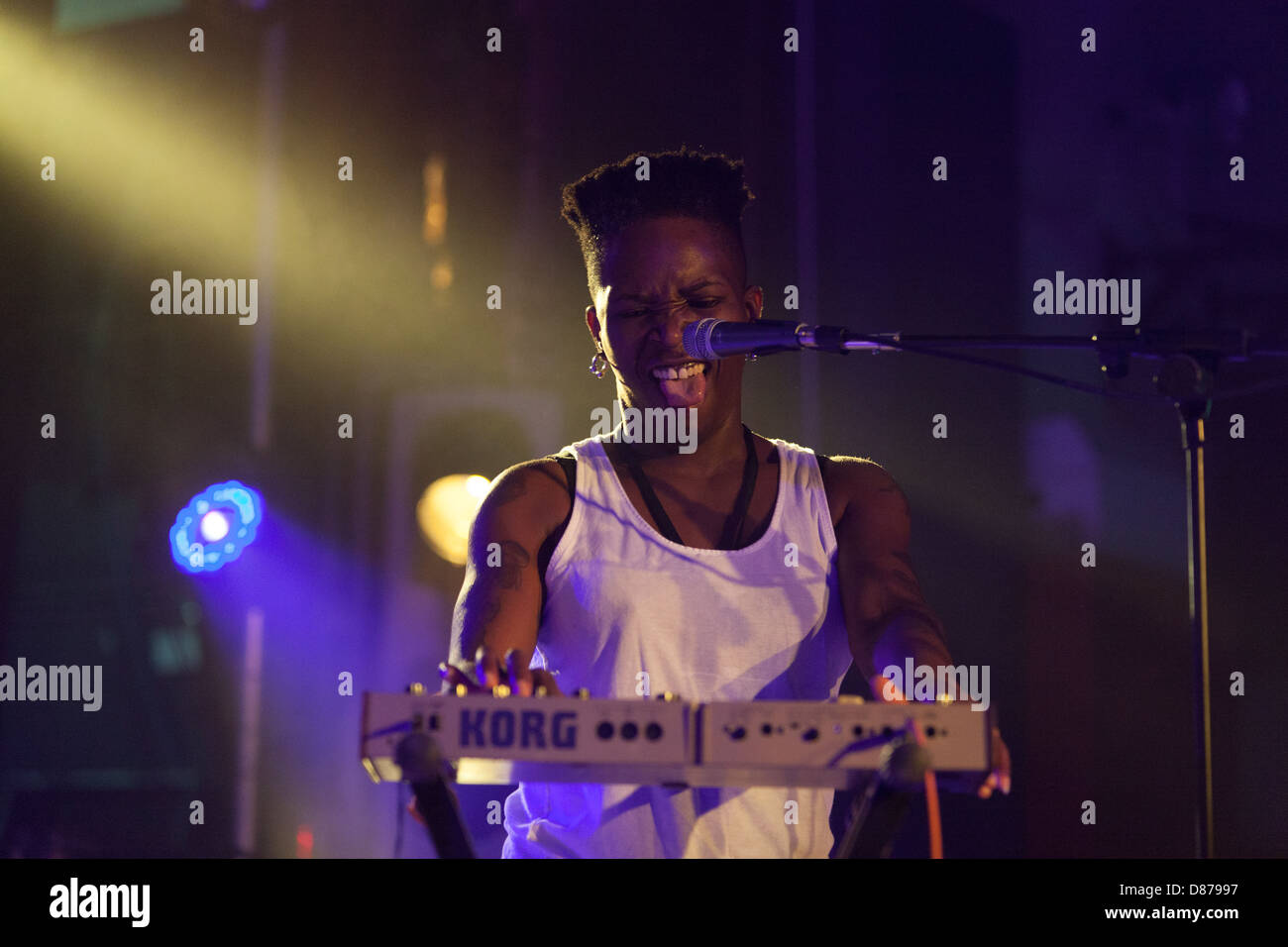 Light Asylum performing at All Tomorrows Parties,11th May 2013, Pontins ...