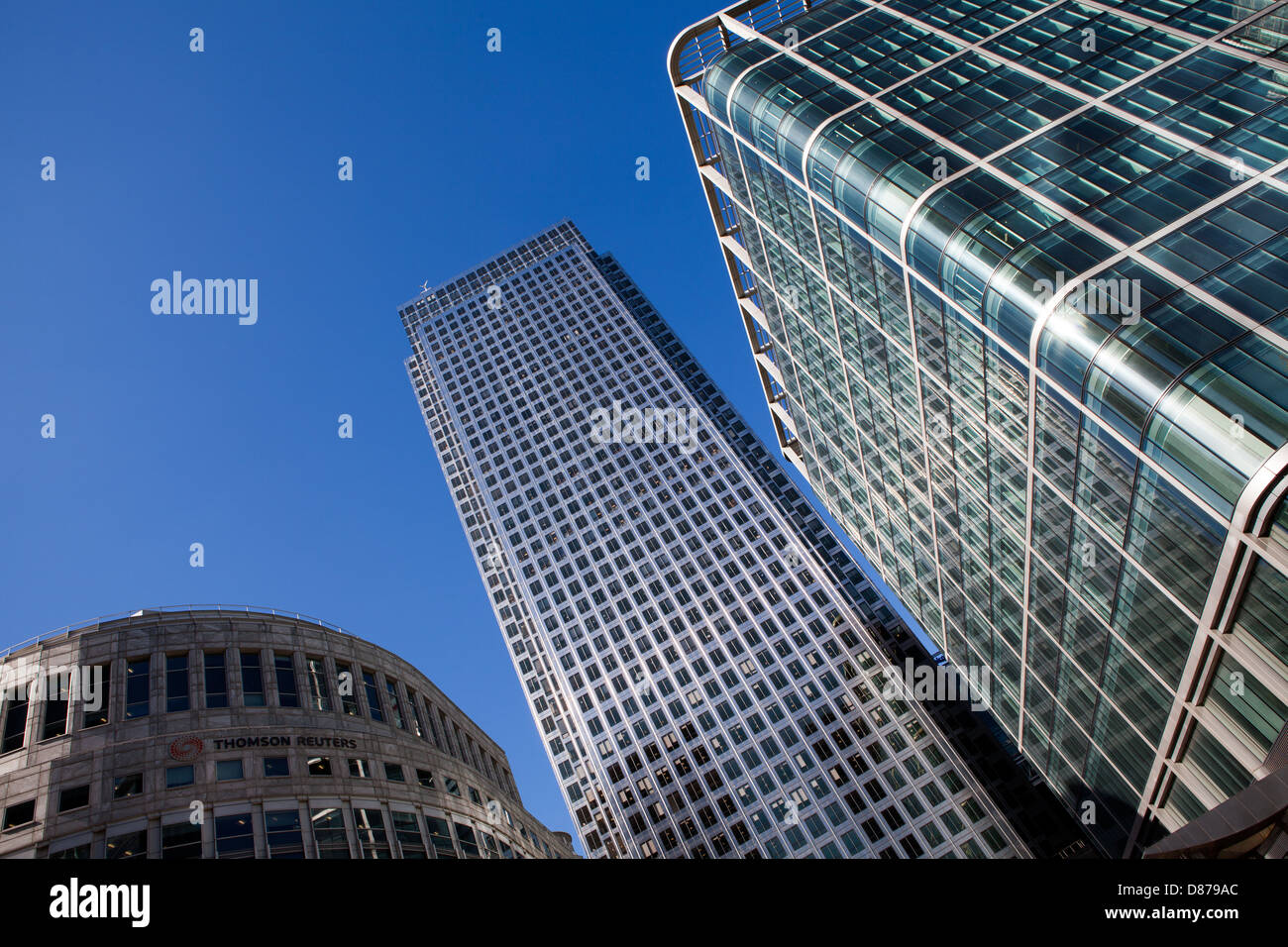 London city skyscrapers set against a clear blue sky, UK Stock Photo ...