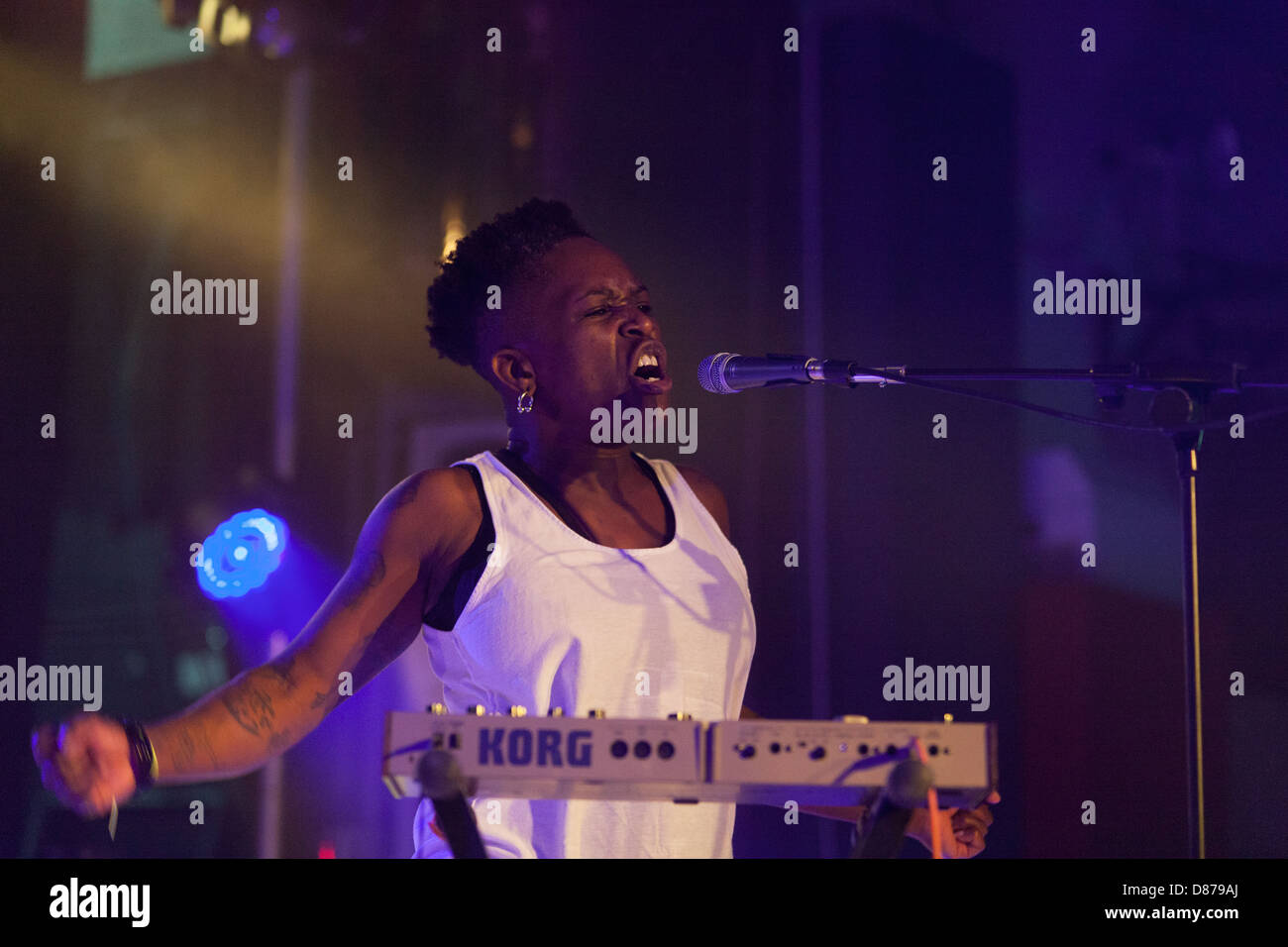 Light Asylum performing at All Tomorrows Parties,11th May 2013, Pontins ...