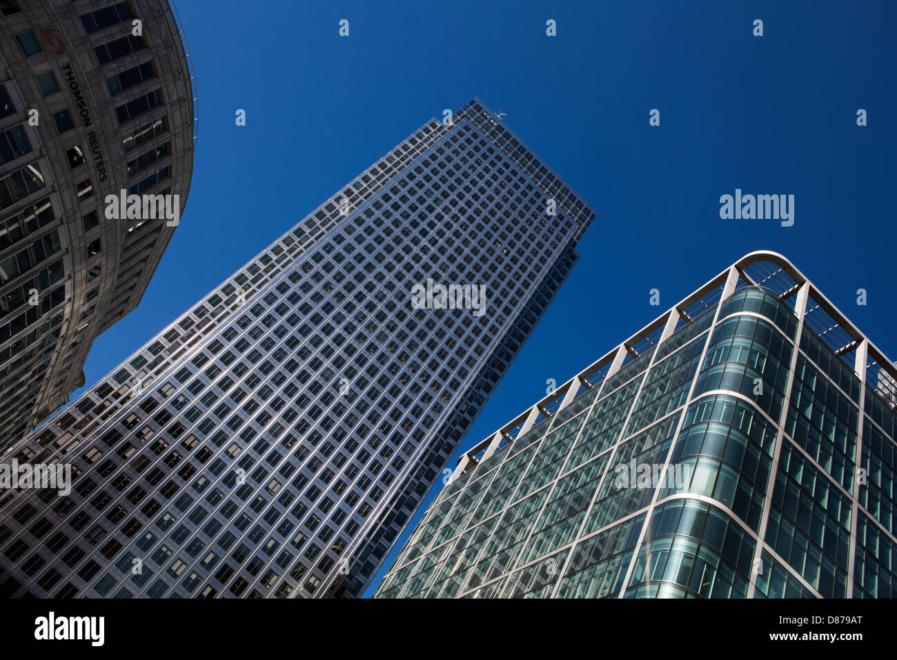 London city skyscrapers set against a clear blue sky, UK Stock Photo ...