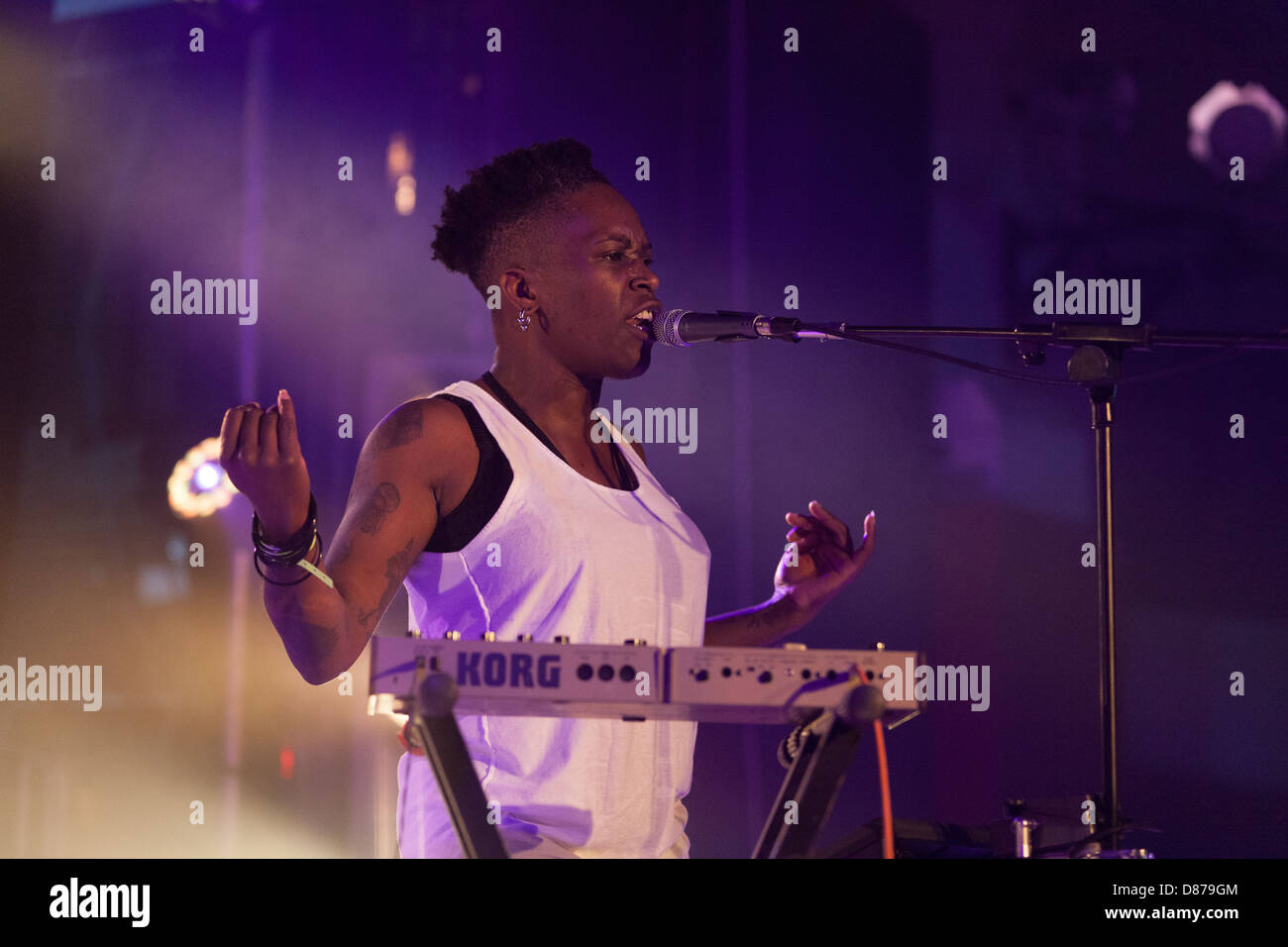 Light Asylum performing at All Tomorrows Parties,11th May 2013, Pontins ...