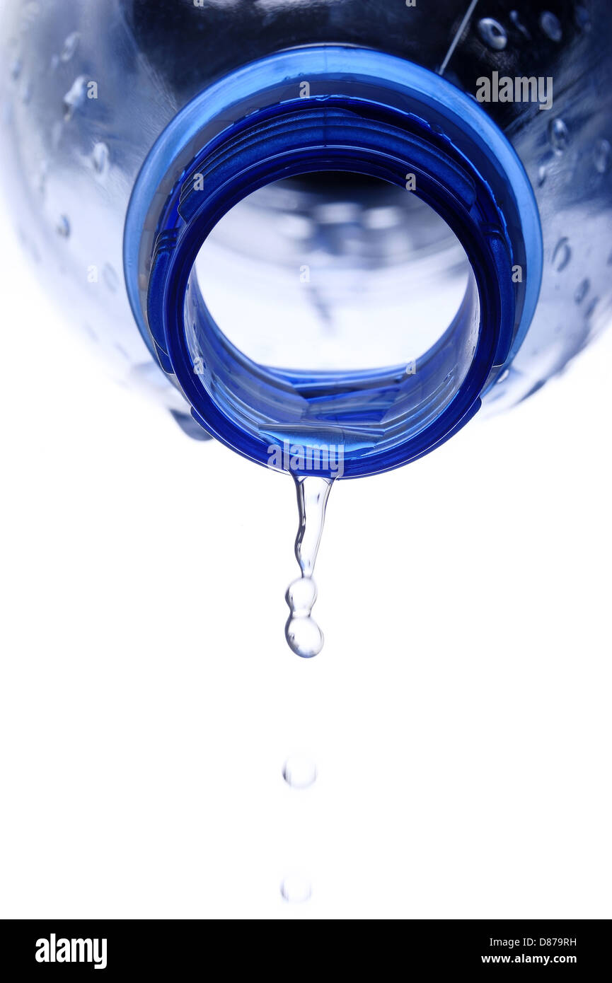 water drop from water bottle Stock Photo - Alamy