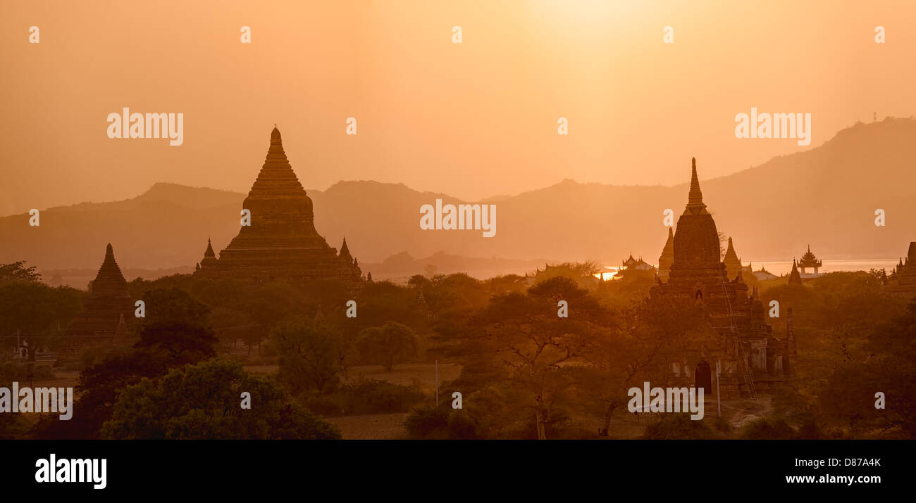 Sunset in Bagan Stock Photo - Alamy