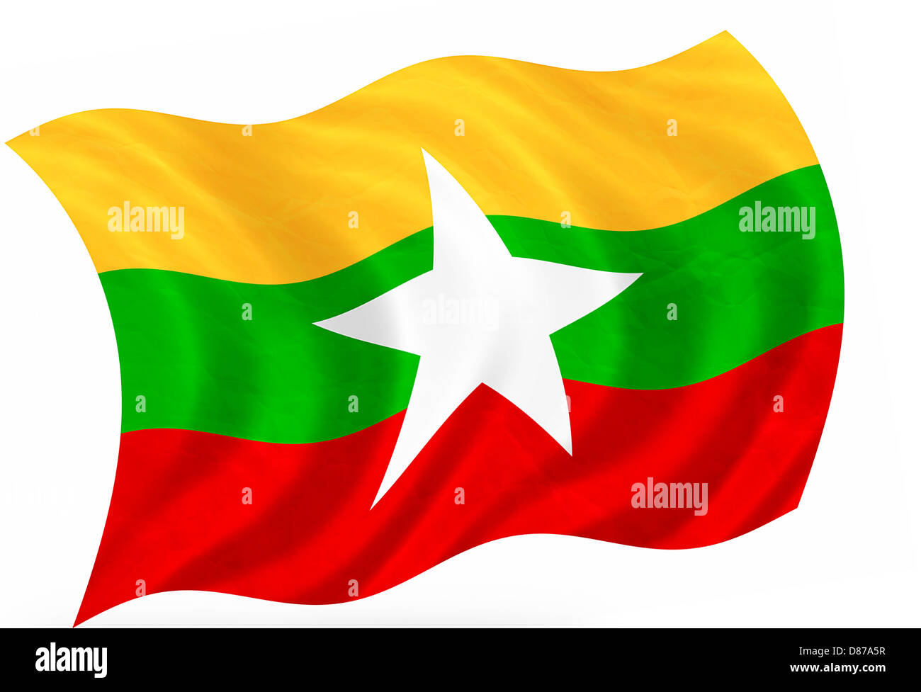Flag of the myanmar Cut Out Stock Images & Pictures - Alamy
