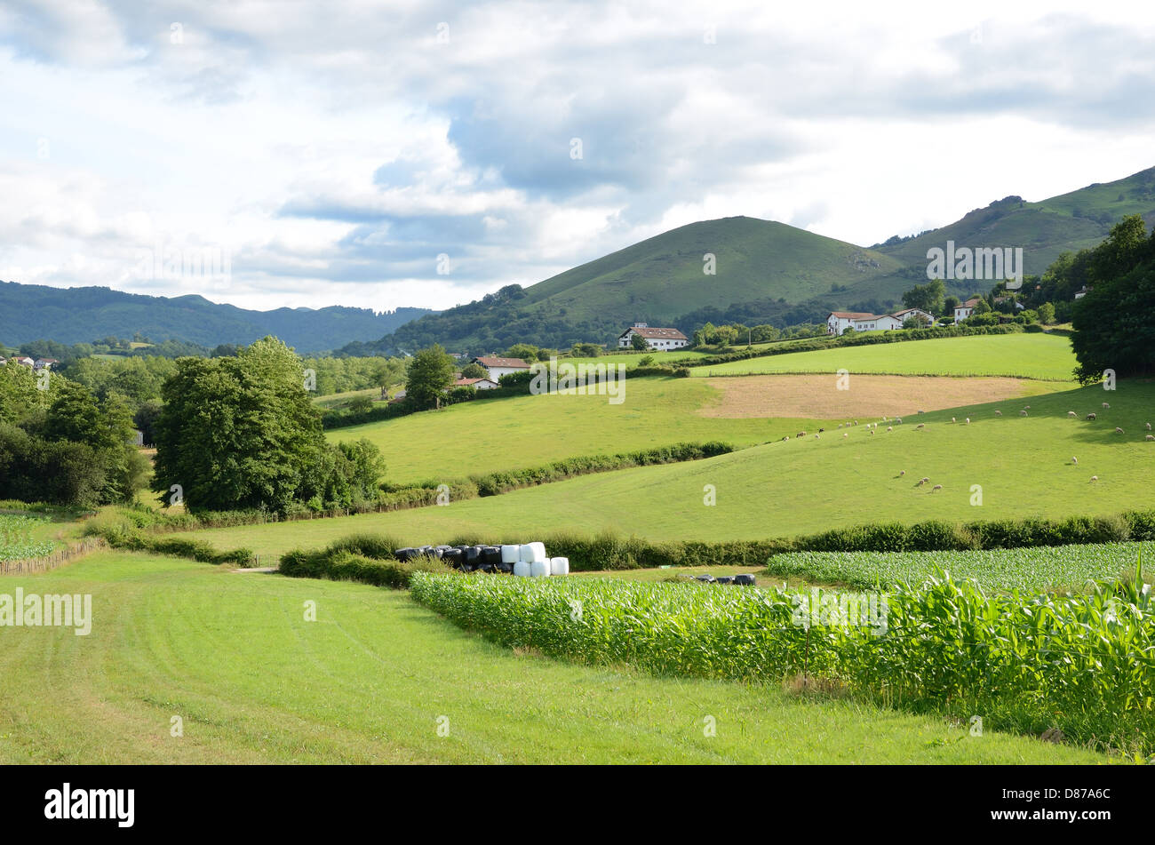 French country landscape, Pyrenees-Atlantiques Stock Photo - Alamy