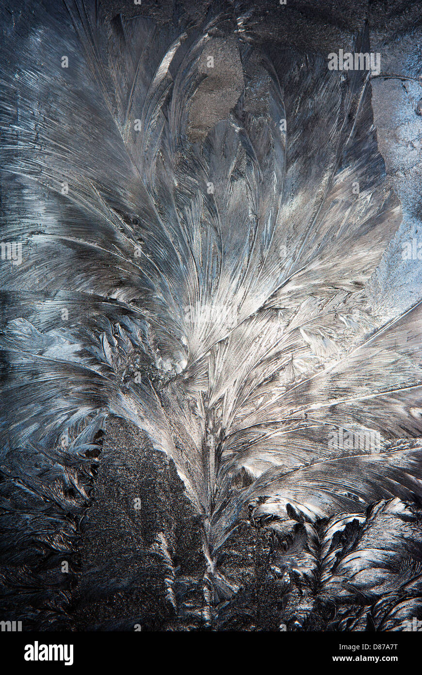 Austria, Window covered with Ice crystal, close up Stock Photo - Alamy