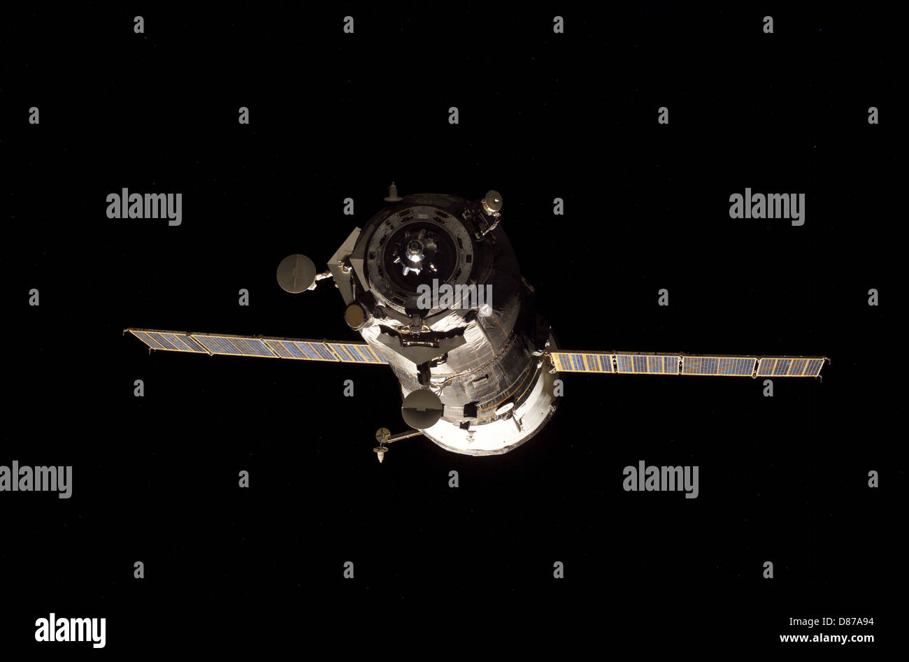 The Progress M-55 spacecraft is shown approaching the International ...