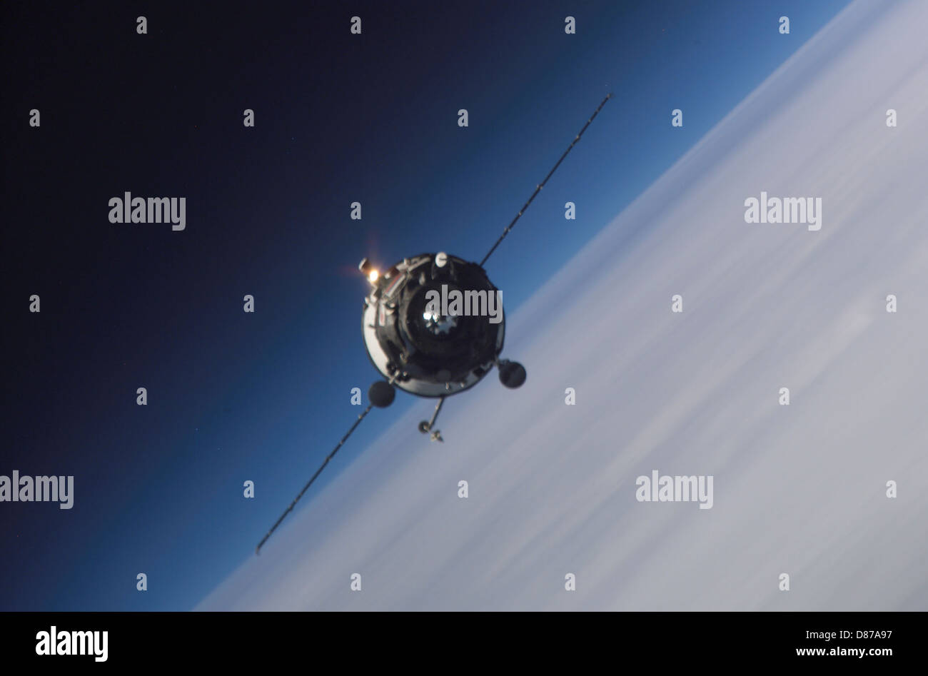 Progress M-56, a cargo spacecraft, docked to the International Space ...