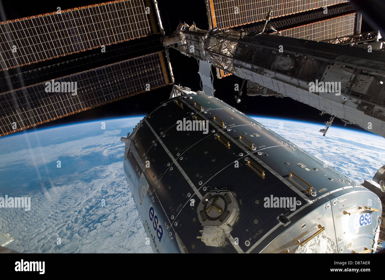 The International Space Station (ISS) orbits Earth as a space ...