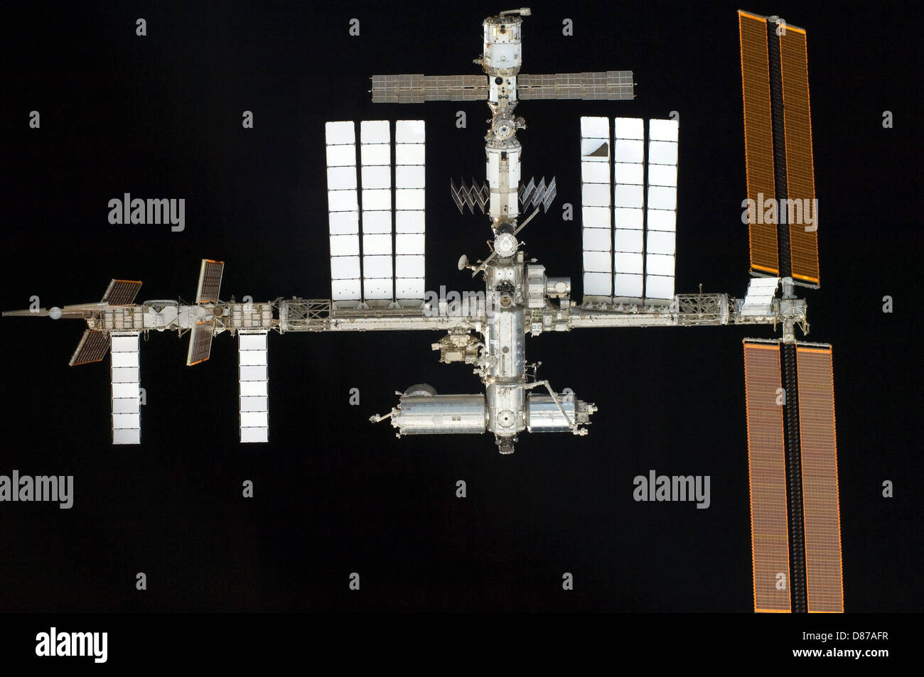 An image of the International Space Station (ISS) orbiting Earth ...