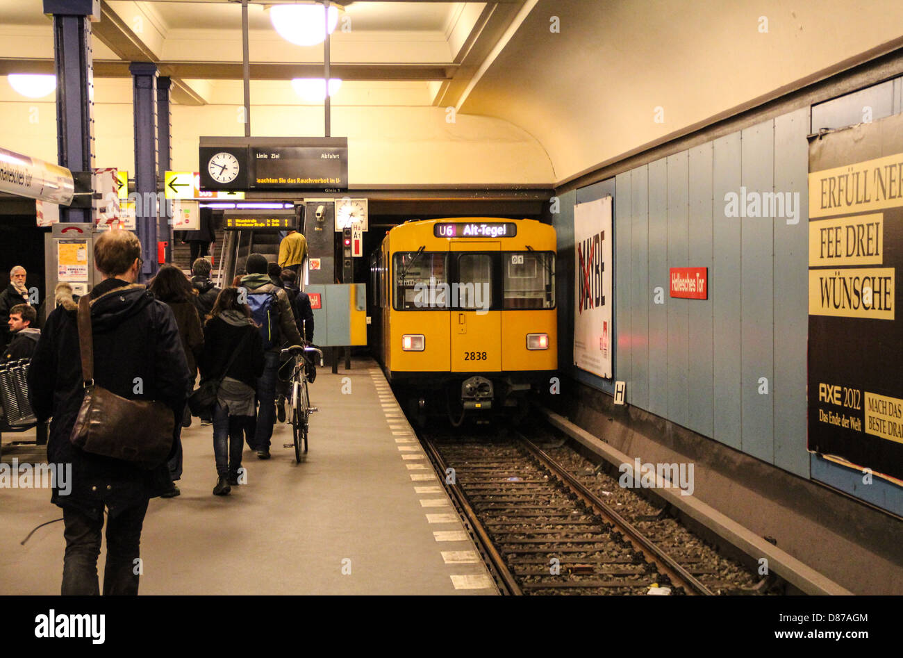 Commuters enter underground in hi-res stock photography and images - Alamy