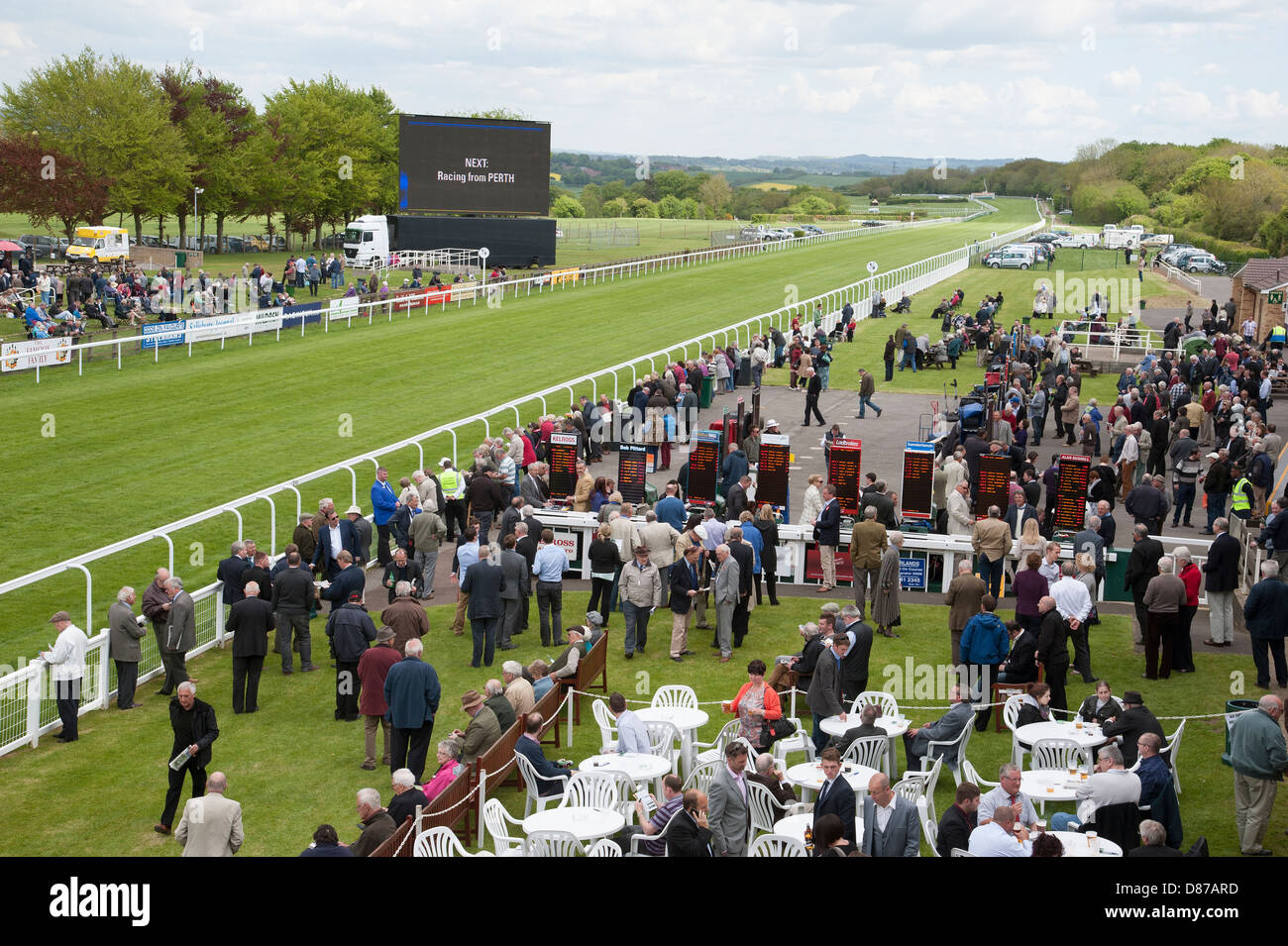 Racing at Salisbury Racecourse England UK Stock Photo - Alamy