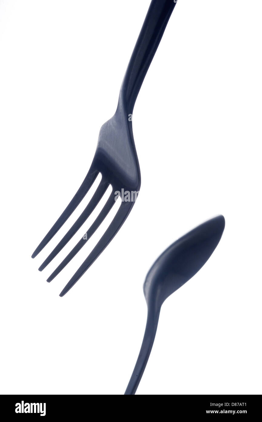 Spoon and fork Stock Photo - Alamy