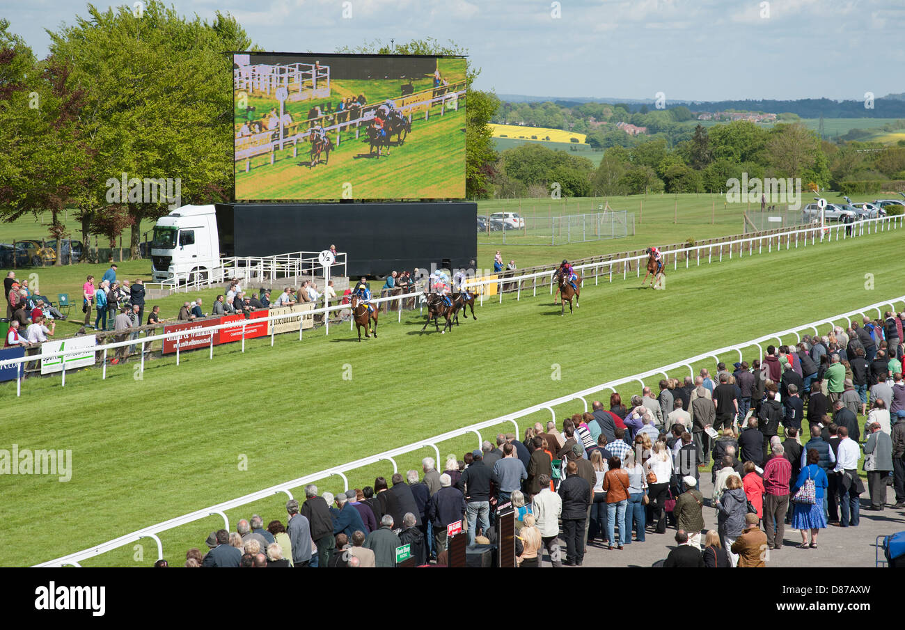 Racing at Salisbury Racecourse England UK Stock Photo - Alamy