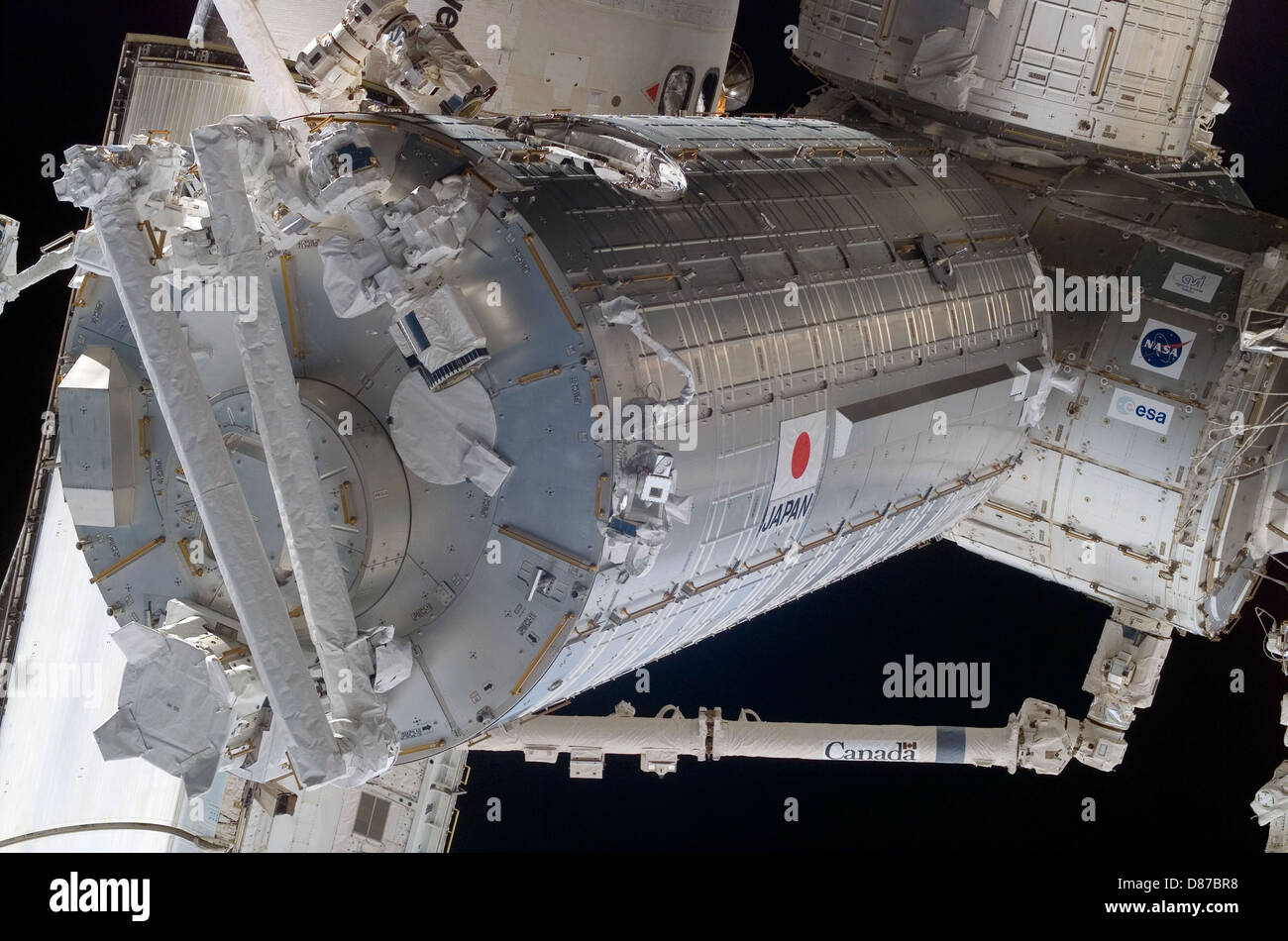 The Japanese Kibo module, part of the International Space Station, is seen aboard the Space ...