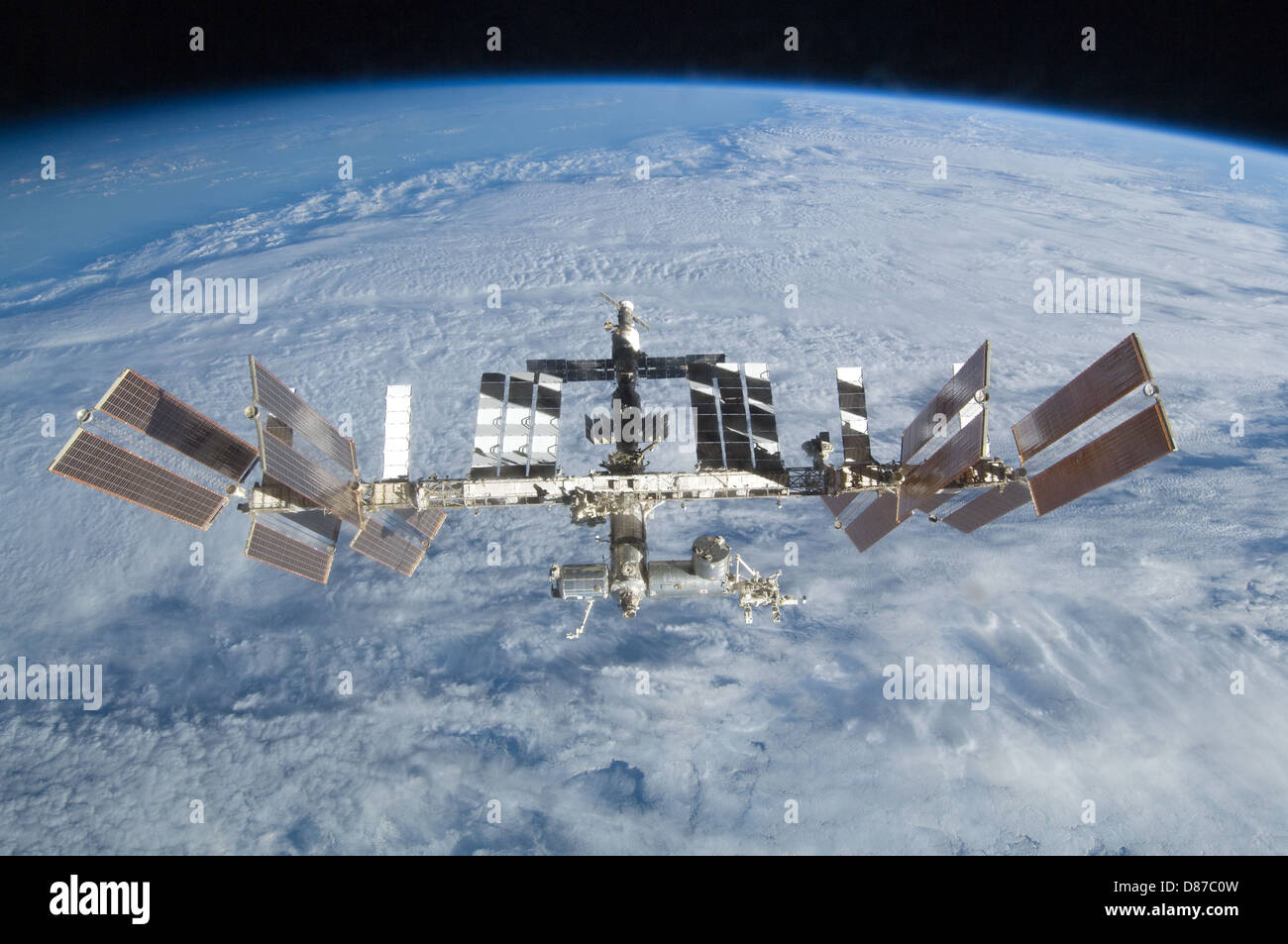 The STS-128 mission departs from the International Space Station ...