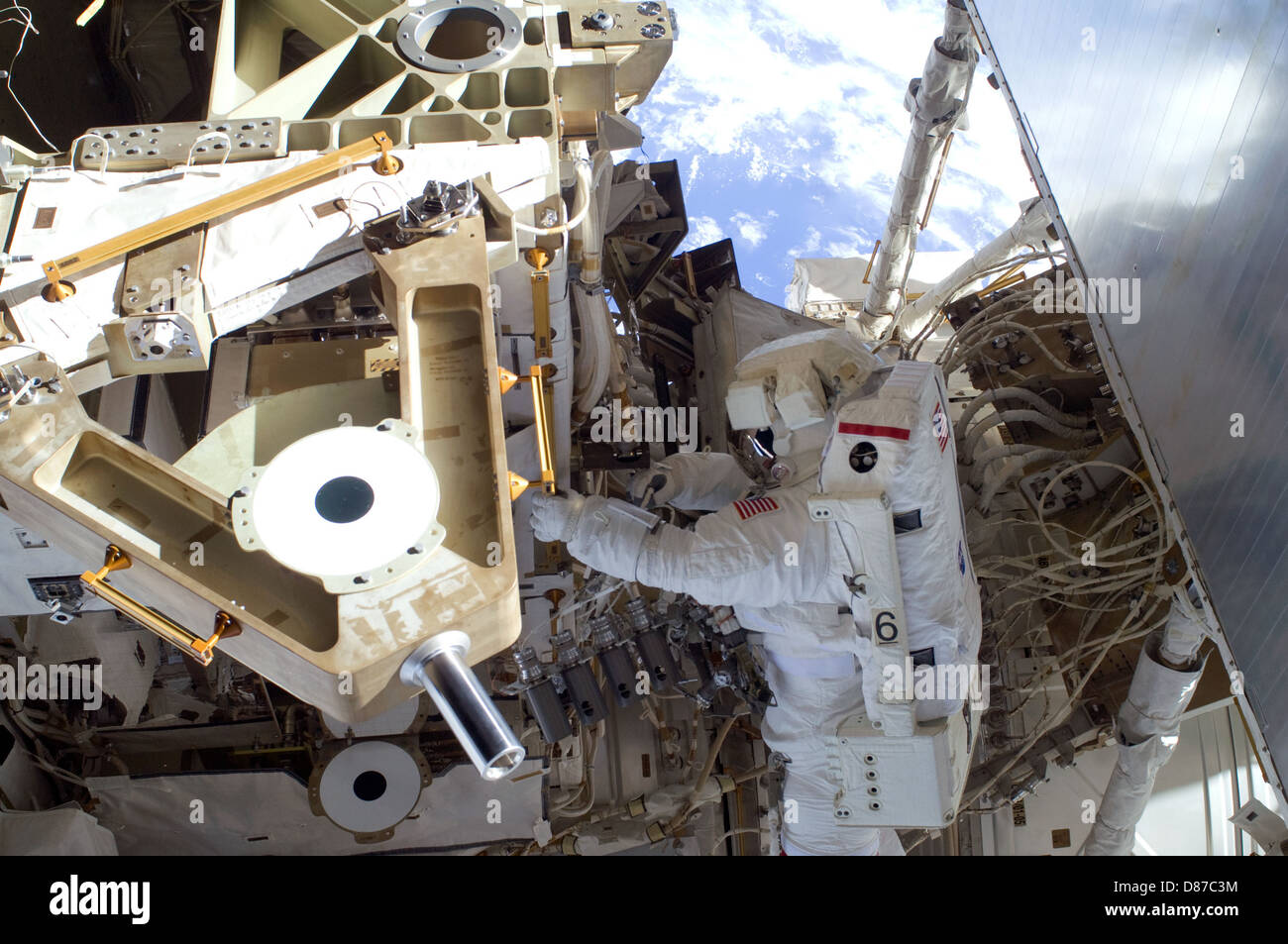 NASA astronaut Michael Foreman performs an extravehicular activity (EVA ...