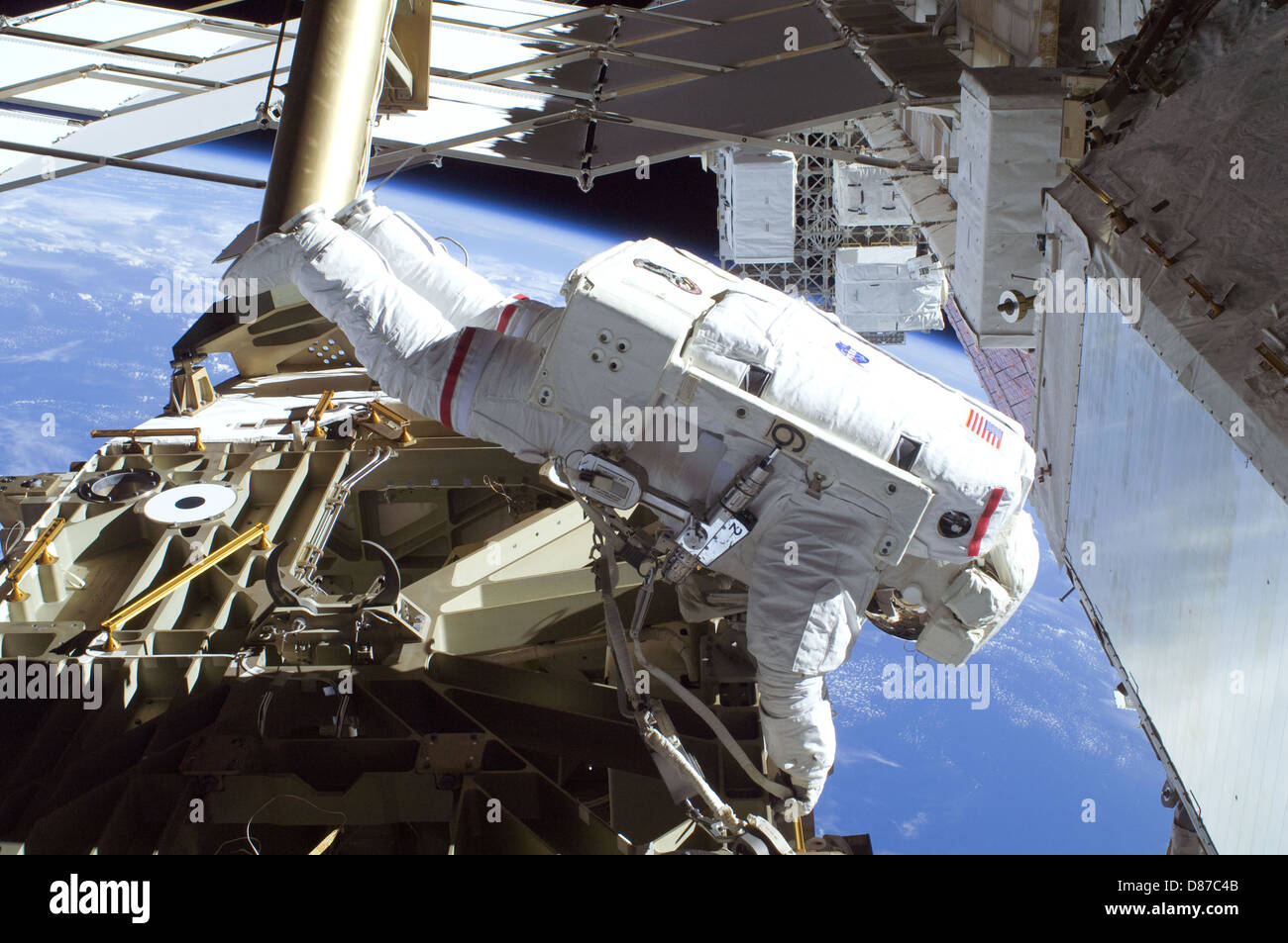 NASA astronaut Michael Foreman participates in an EVA (Extravehicular ...