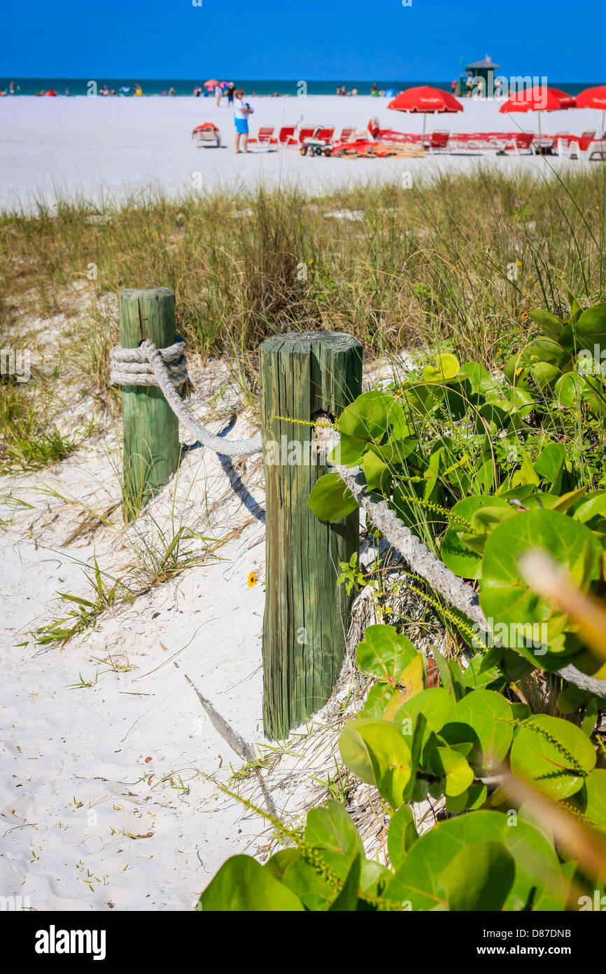 Pathway onto Siesta Beach Florida Stock Photo - Alamy