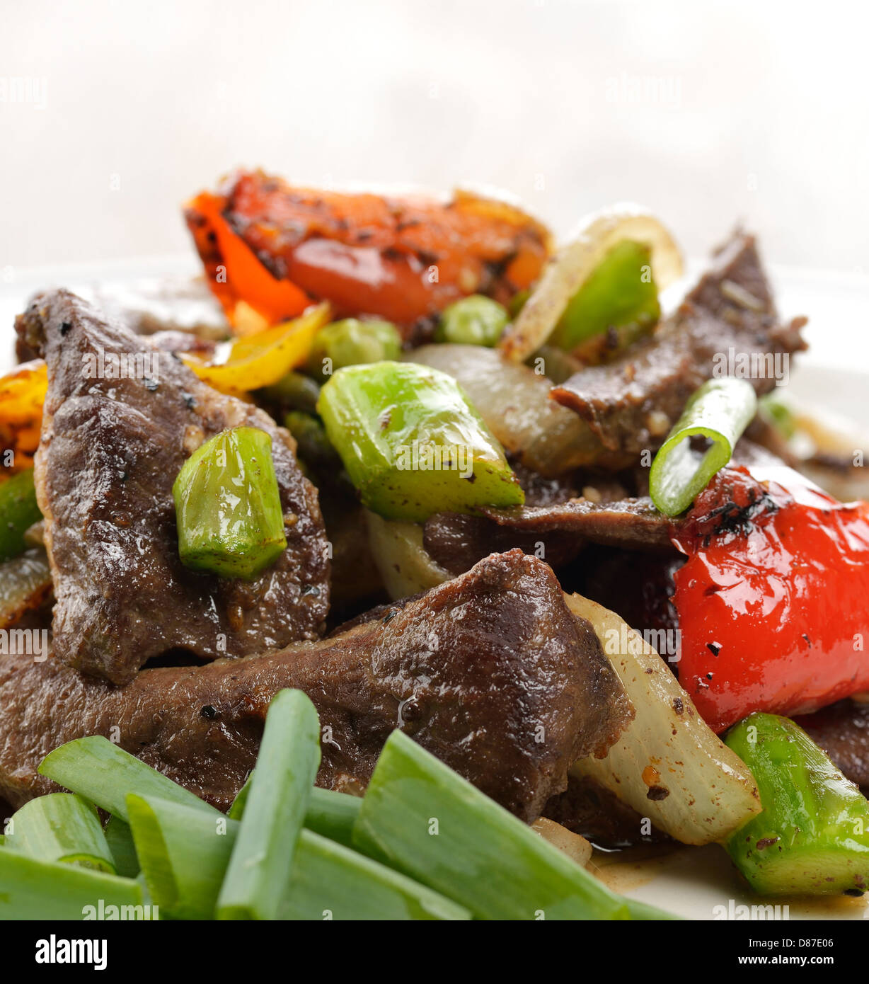 Beef Meat With Vegetables,Close Up Stock Photo - Alamy