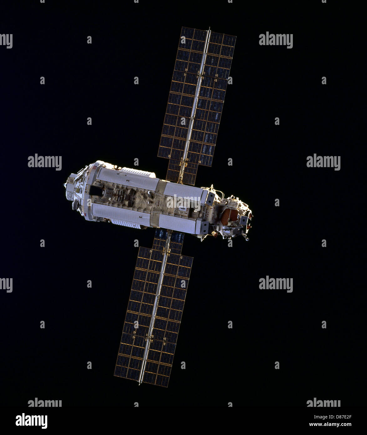 The Zarya module, part of the International Space Station, is captured ...
