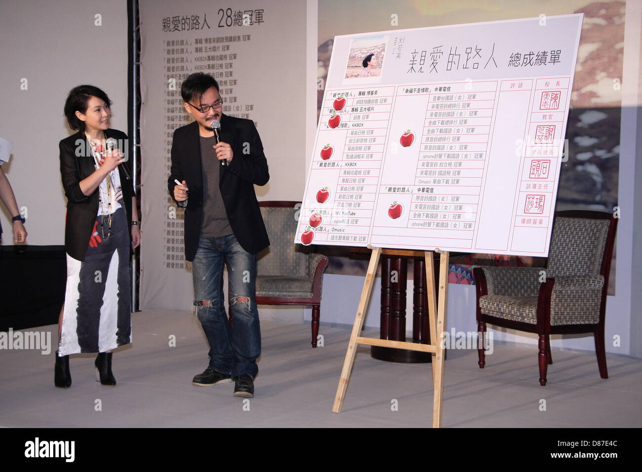 Rene Liu at press conference of her album in Taipei, Taiwan, China on ...
