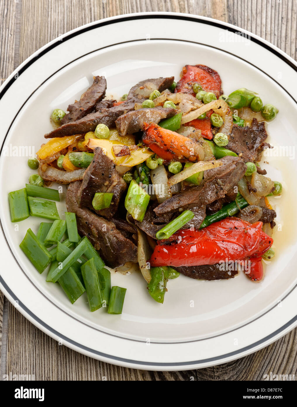 Beef Meat With Vegetables,Top View Stock Photo - Alamy