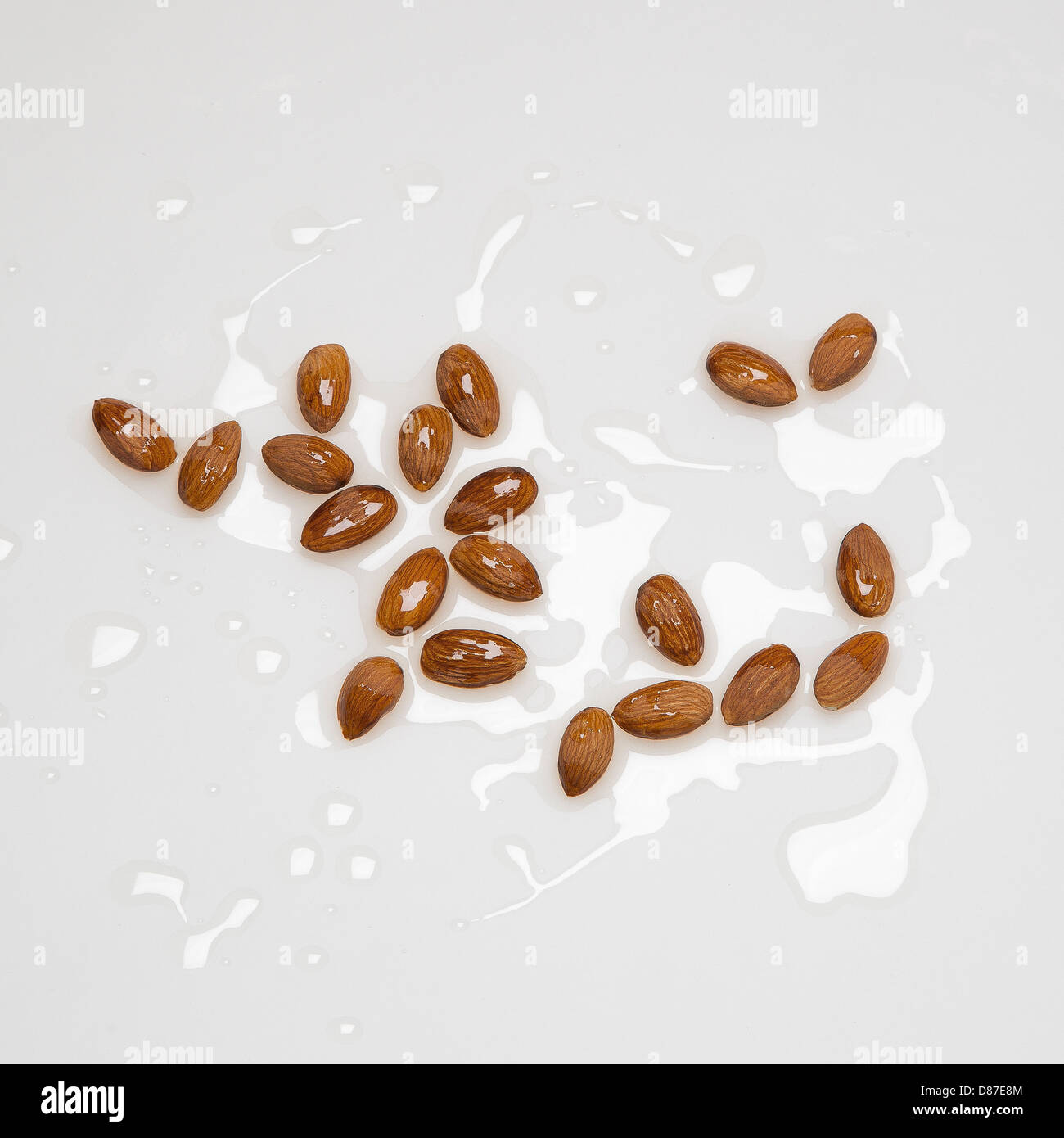 Almonds with Almond Oil Stock Photo - Alamy