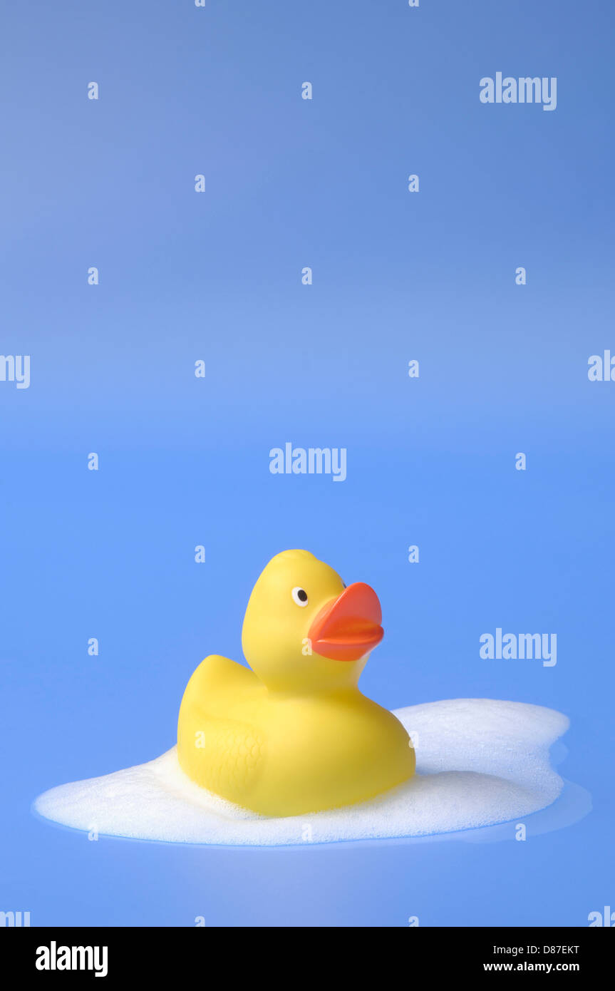 Rubber duck toy floating in water Stock Photo - Alamy