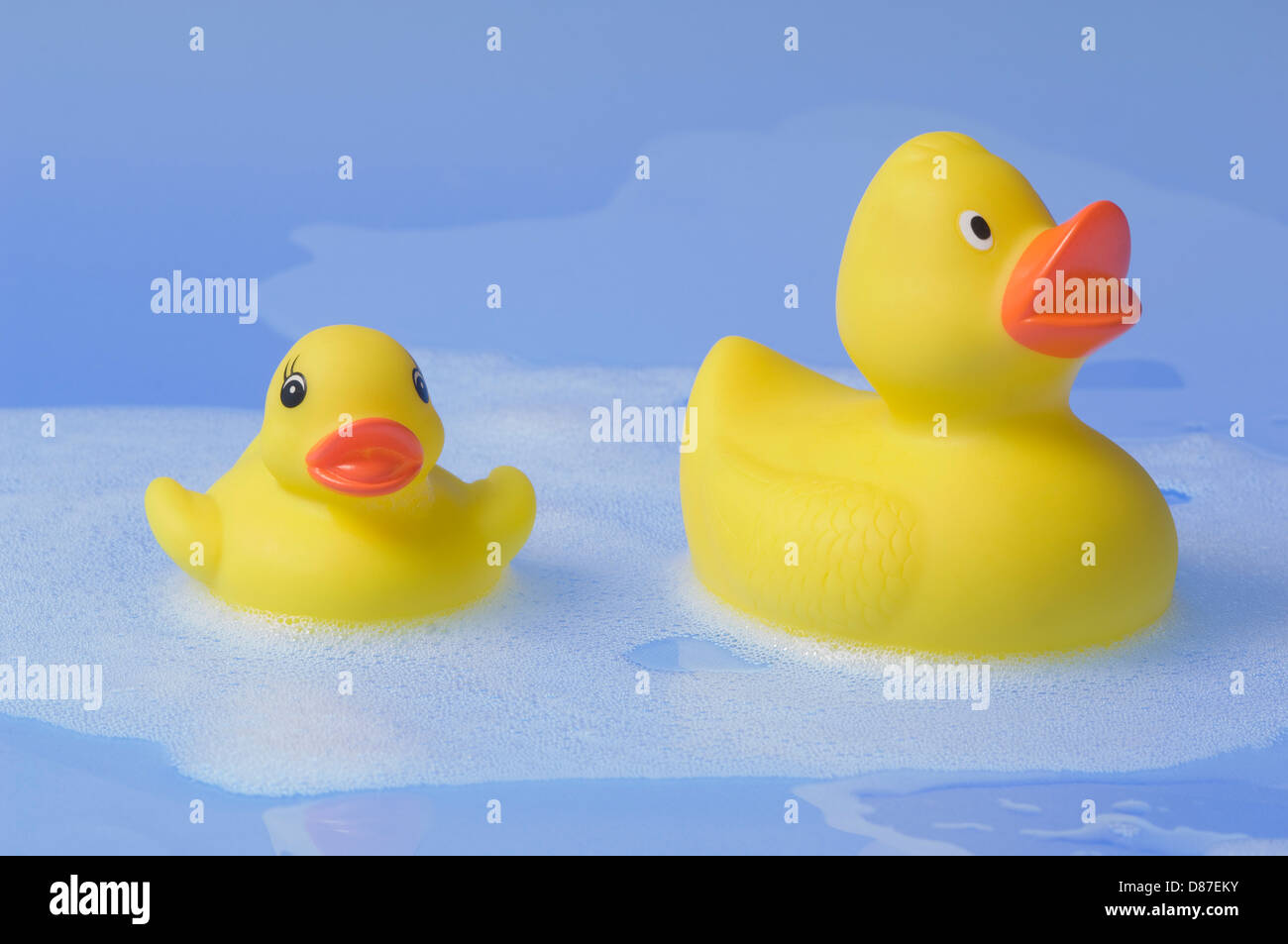 Rubber duck toy floating in water Stock Photo - Alamy