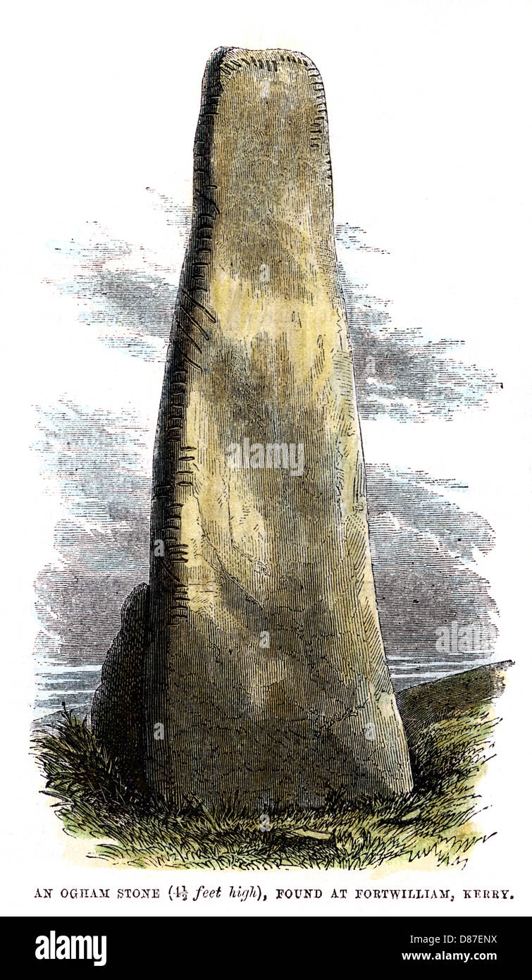 Ogham stones hi-res stock photography and images - Alamy