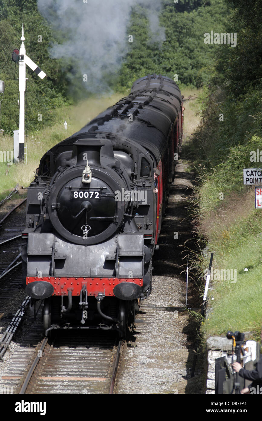 BR STANDARD CLASS STEAM ENGINE 4 2-6-4T GOATHLAND NORTH YORKSHIRE ...