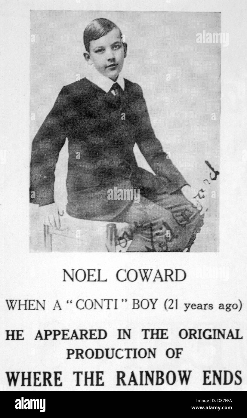 Noel Coward As A Boy Stock Photo - Alamy