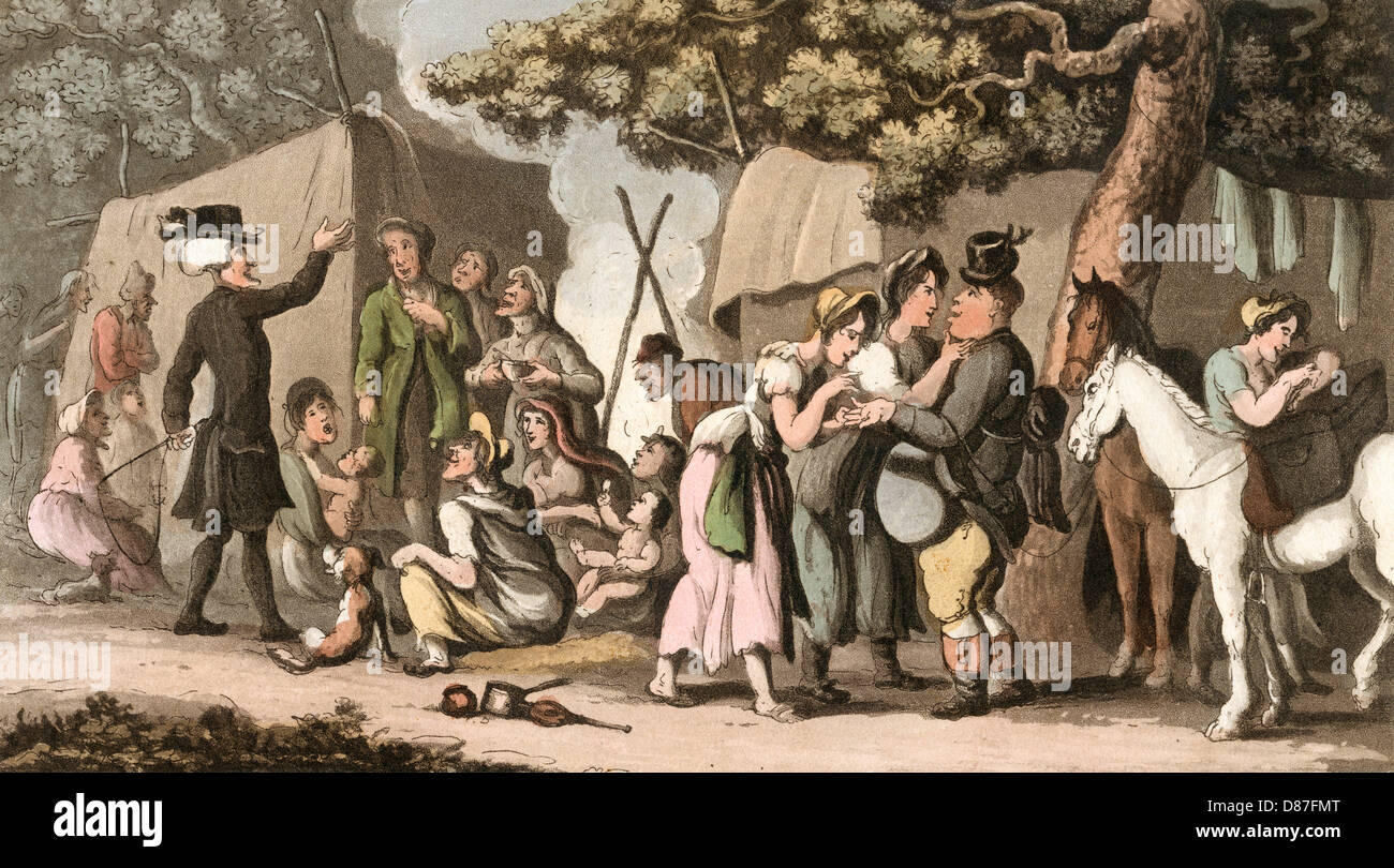 Dr Syntax and the gypsies Stock Photo - Alamy