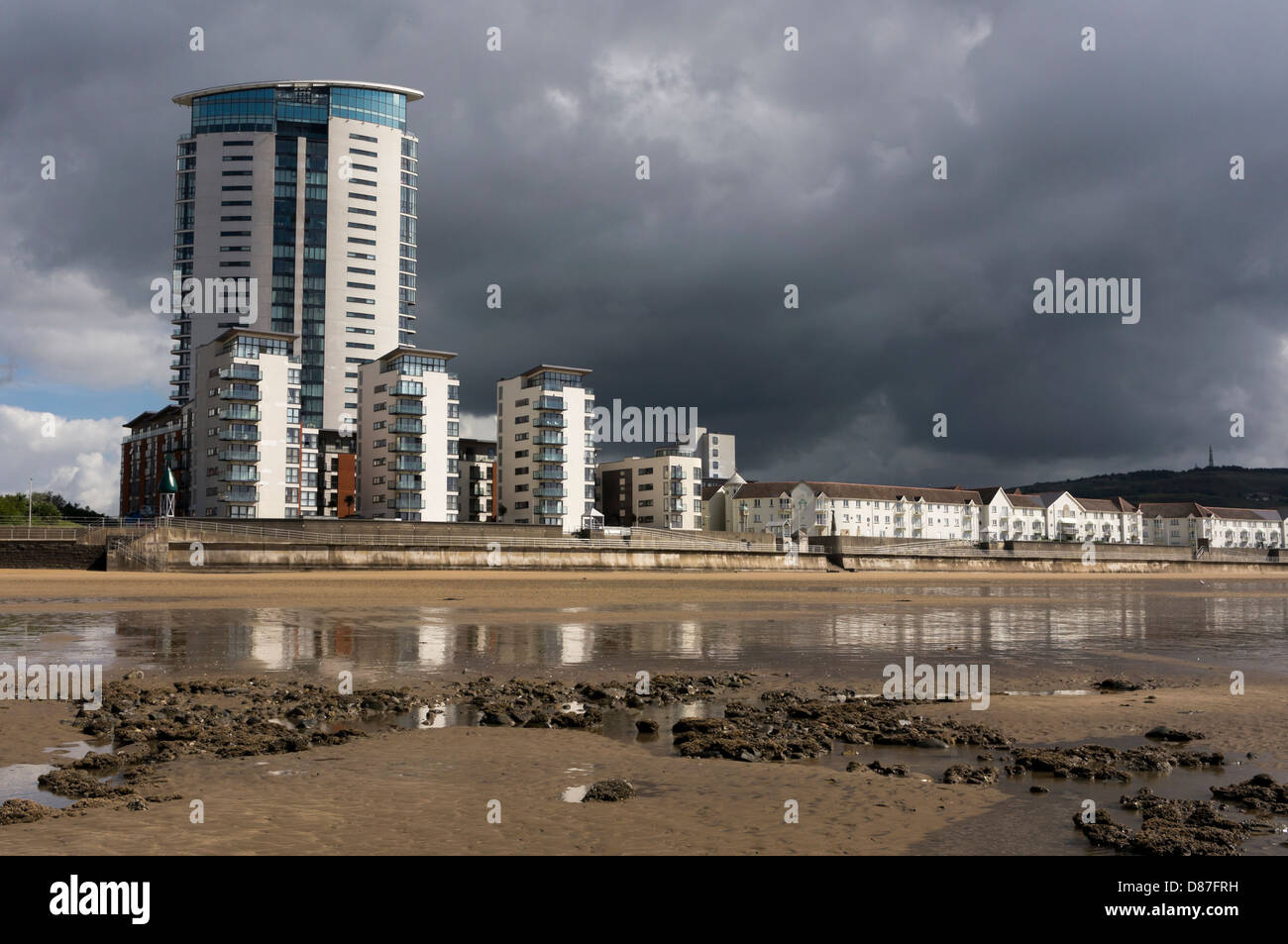 View of Meridian tower and near bye apartments Stock Photo - Alamy